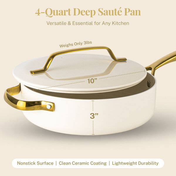 Gotham Steel Modern 4 Qt Nonstick Saute Pan With Lid & Reviews | Wayfair Gotham Steel Modern 4 Qt Nonstick Saute Pan With Lid & Reviews | Wayfair